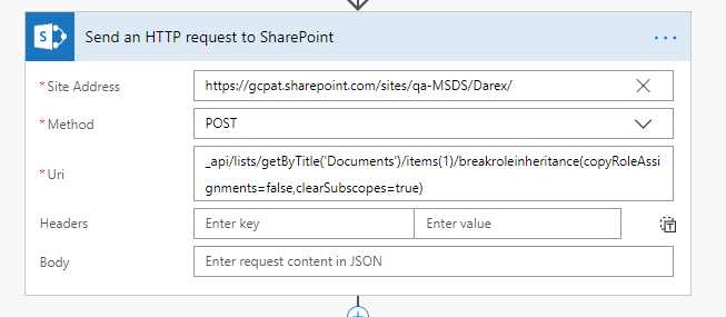 Microsoft Flow - Assign Unique Permission To Current List Item Using REST API